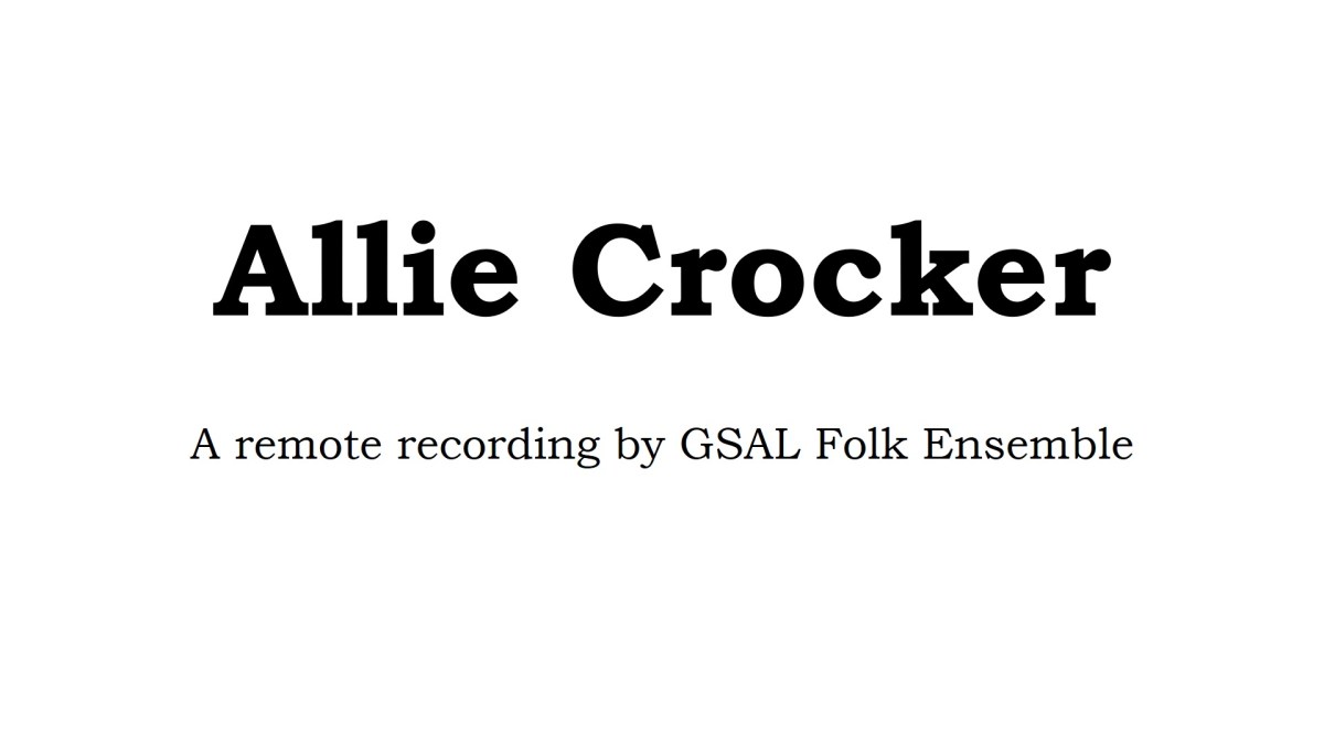 Allie Crocker’s Reel – The GSAL Journal