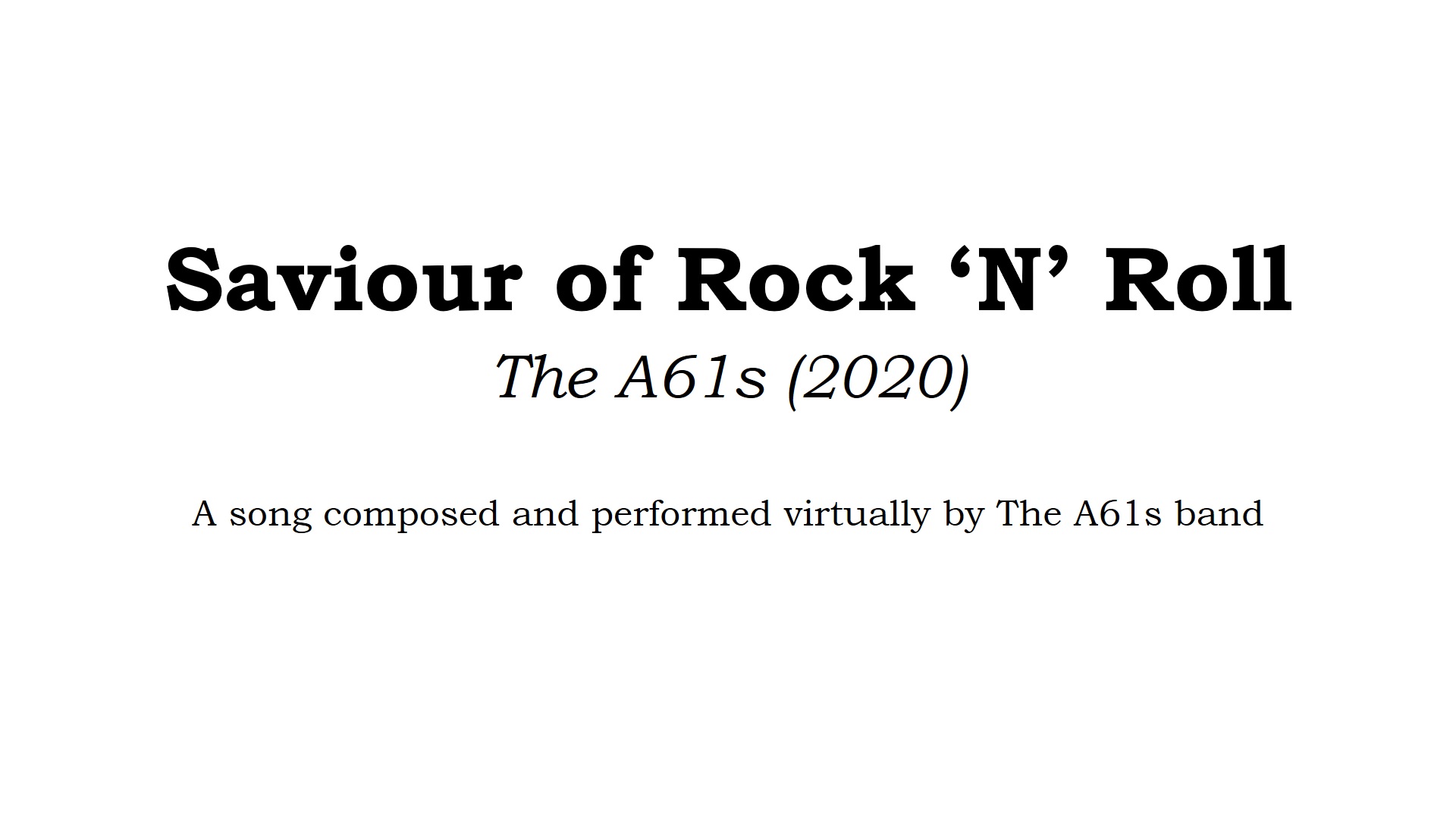 Saviour of Rock ‘N’ Roll – The GSAL Journal